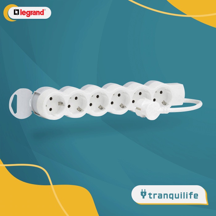 Jual PREMIUM COLOKAN LISTRIK STEKER 6 LUBANG KABEL EXTENSION LEGRAND ...