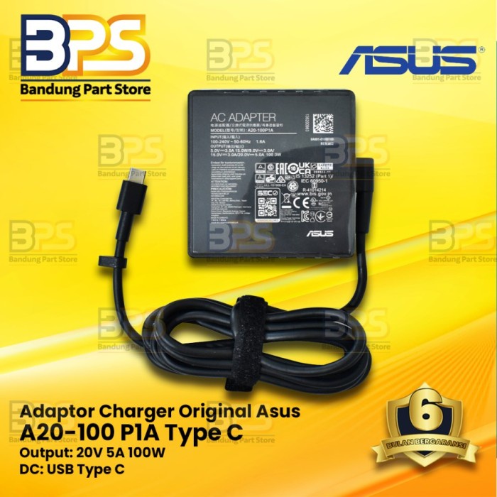 Jual Adapter ASUS ROG Flow X13 GV301 Z13 A20-100P1A 20V 5A 100W Type-C ...