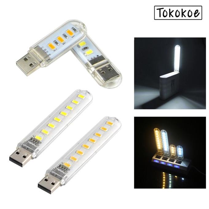 Jual Lampu LED USB Mini bentuk Flashdisk 3 / 8 Mata LED Kuning dan ...