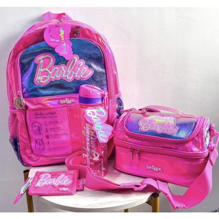 Jual Tas Smiggle Barbie Backpack And Drink Bottle | Shopee Indonesia