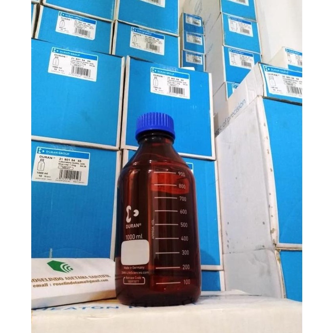 Jual Laboratory Bottle 1000 Ml Amber Duran Lab Botol Laboratorium ...