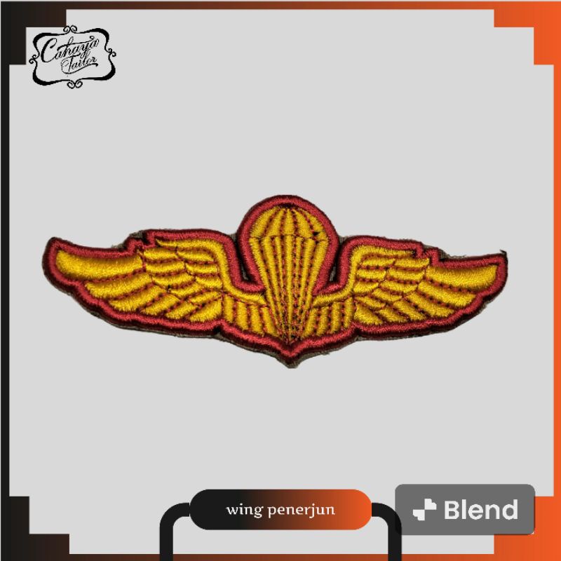 Jual bordir timbul dan rata wing penerjun/para | Shopee Indonesia