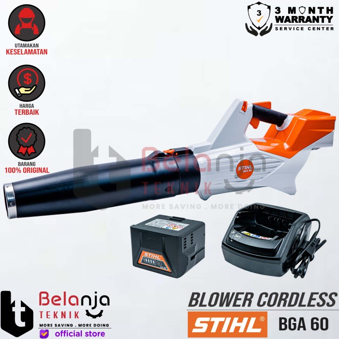 Jual Stihl Blower Cordless Bga 60 Set Mesin Peniup Udara Tangan Baterai Set | Shopee Indonesia
