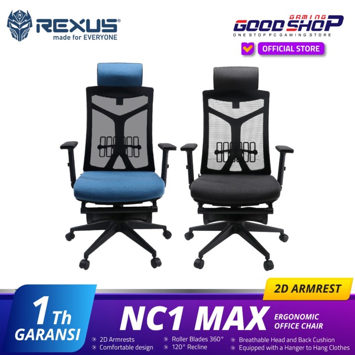 Jual REXUS NC-1 / NC1 MAX ERGONOMIC - OFFICE CHAIR | Shopee Indonesia