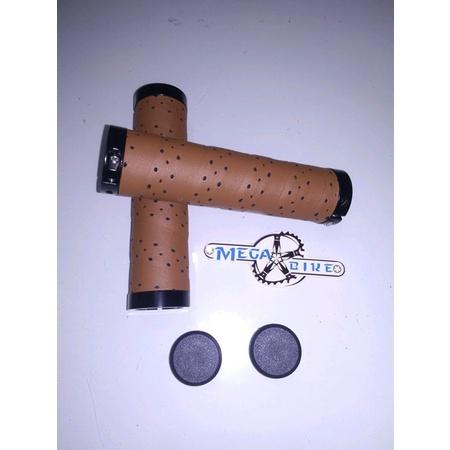 Jual Handgrip kulit Leather DOUBLE LOCK Coklat Hand grip Pad Classic ...