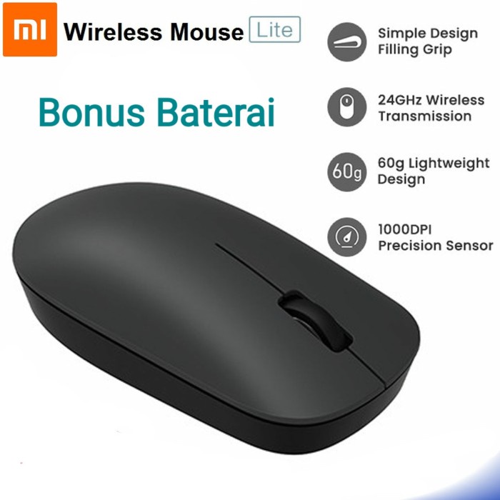 Jual Xiaomi Millet Mouse Wireless Optical 2.4GHz Laptop Bonus Baterai ...