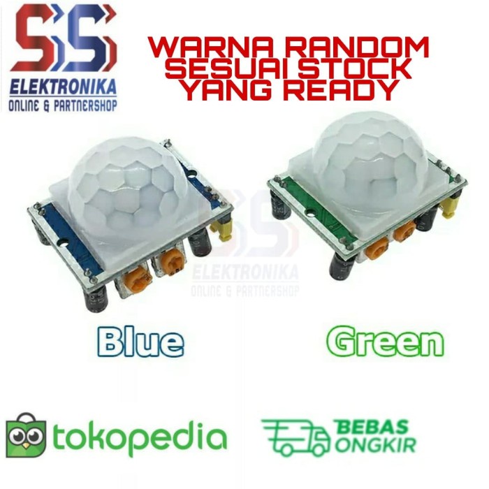Jual FREE ONGKIR HC-SR501 INFRARED PIR SENSOR MOTION PYROELECTRIC MODUL ...