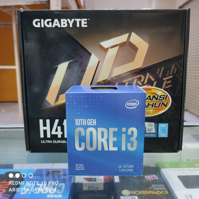 Jual PAKET INTEL CORE i3 10100F + MOTHERBOARD GIGABYTE H410M H V3 | Shopee Indonesia