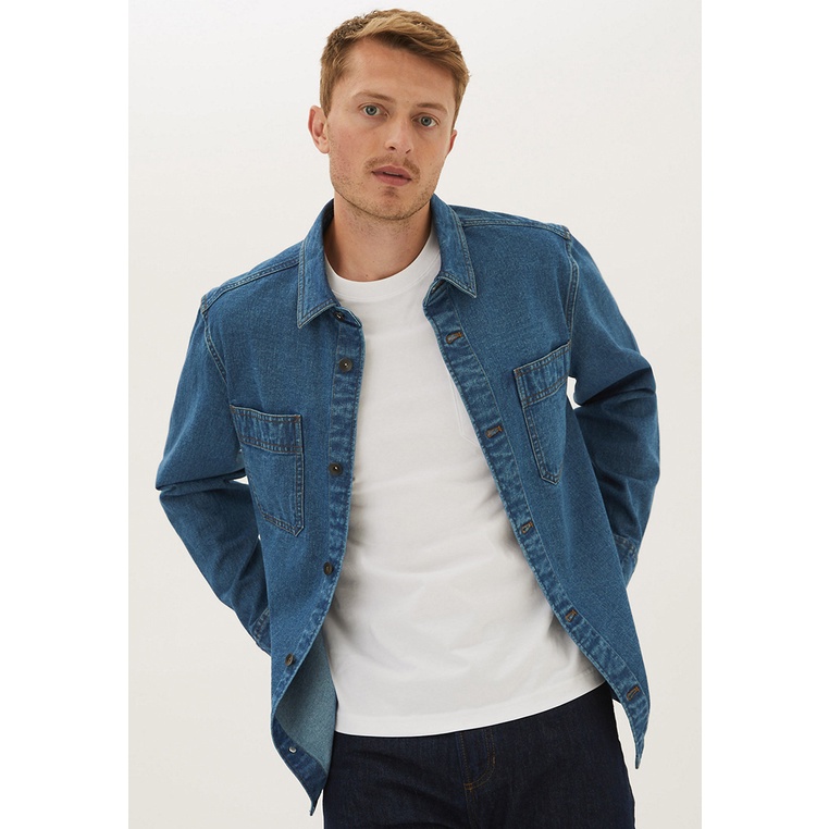 Jual Kemeja Marks & Spencer Original Pria Hem denim desain vintage ...