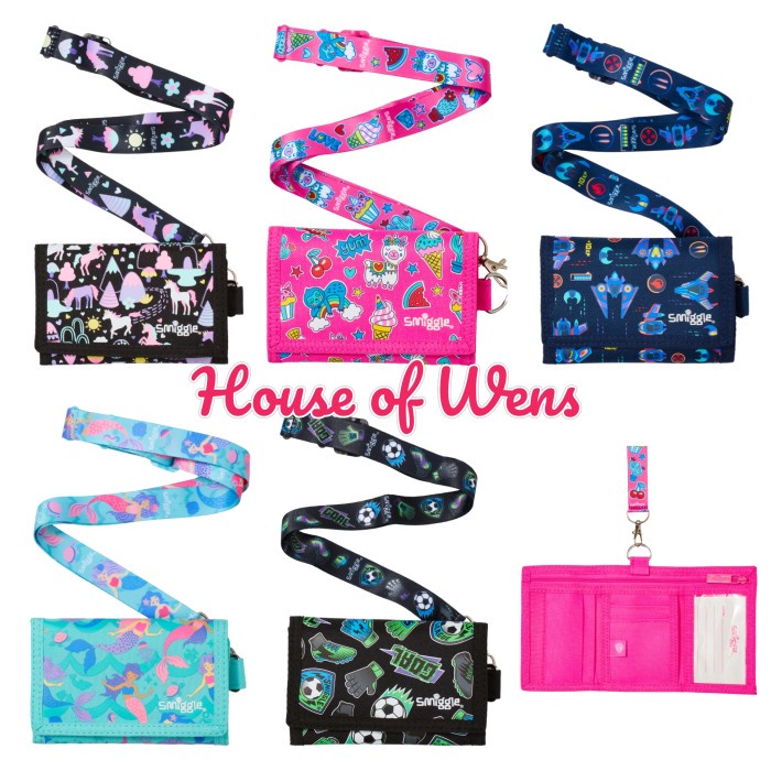 Jual Smiggle Vibin Wallet With Lanyard Original - Dompet Smiggle ...