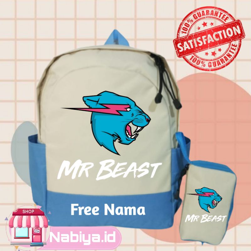 Jual TAS RANSEL MR BEAST BACKPACK ANAK SEKOLAH COSTUME GAMBAR KARAKTER ...