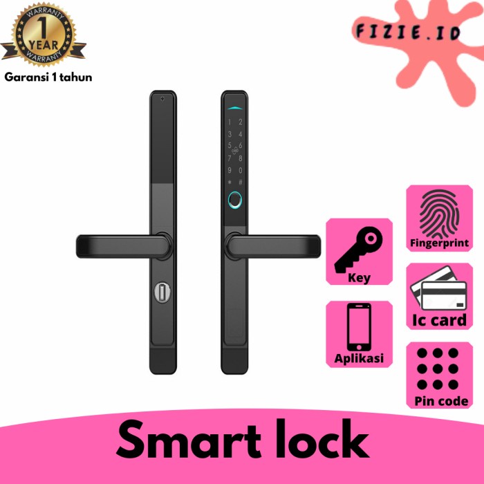 Jual Handle Pintu kunci pintu rumah fingerprint smart home smart door ...