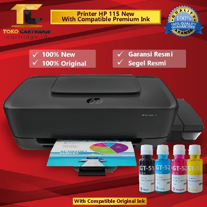 Jual Printer Ink Tank HP 115 New Original 2LB19A Infus Inktank A4 GT51 ...