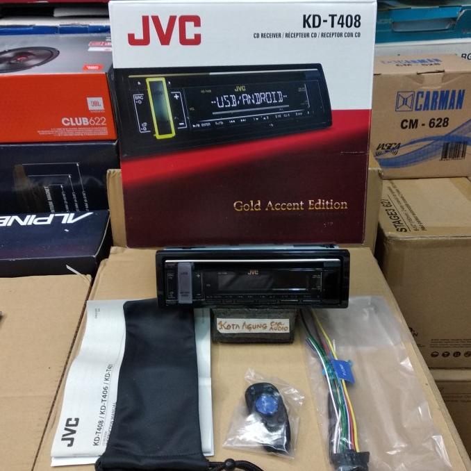Jual HEAD UNIT JVC SINGLE DIN KD-T408 | Shopee Indonesia