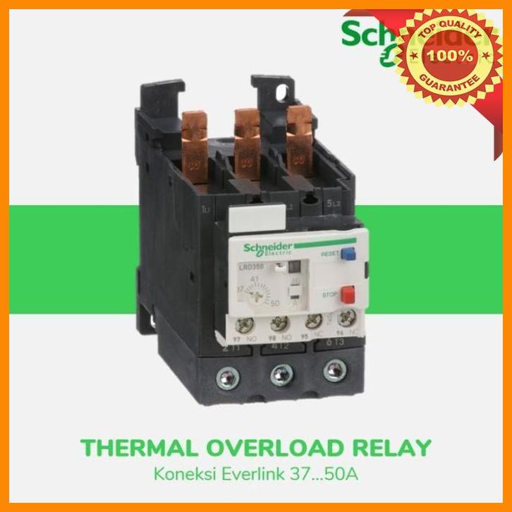 Jual (bjes) lrd350 thermal overload relay 37a-50a lrd 350 schneider ...