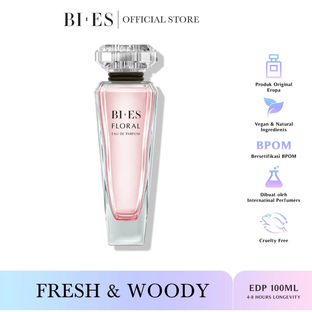 Jual BIES BI ES Floral Parfum Wanita - 100 ML EDP | Shopee Indonesia