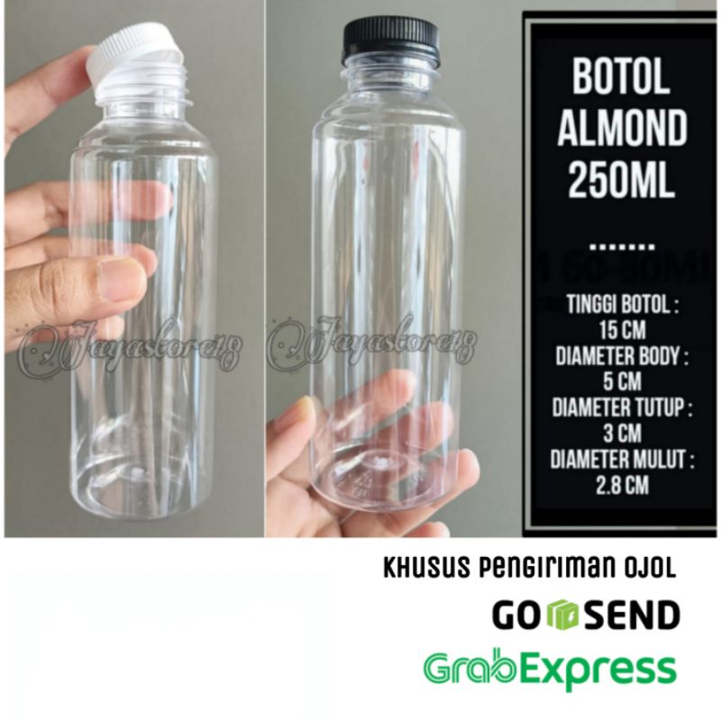 Jual BOTOL ALMOND SN 250ML SN tebal 14gr gosend grab botol murah botol ...