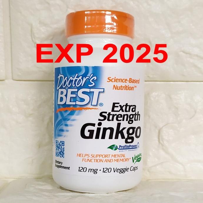 Jual Doctor'S Best Extra Strength Ginkgo 120 Mg 120 Veg Caps Gingko ...