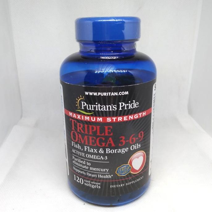 Jual Puritan Maximum Strength Triple Omega 120 Softgel 369 Fish Oil 3 ...