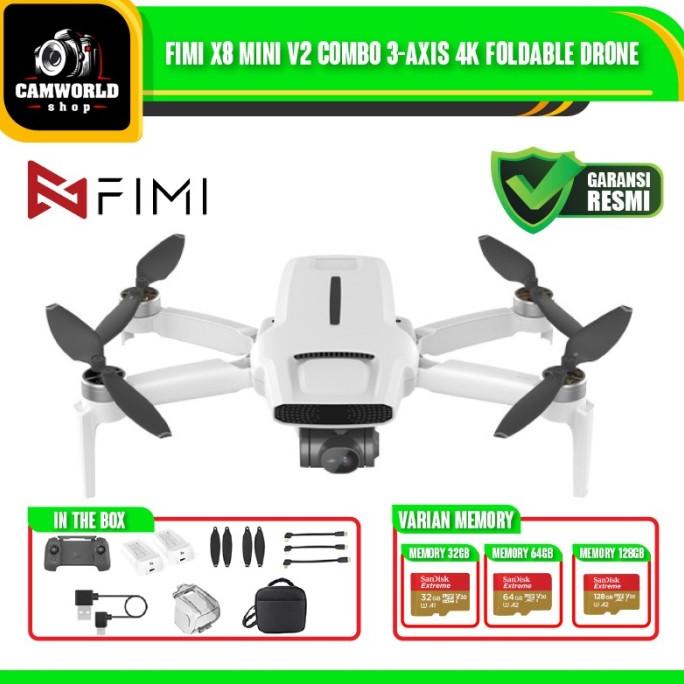 Jual Fimi X8 Mini V2 Combo 3-Axis 4K Foldable Drone Fimi X8 Mini V2 | Shopee Indonesia