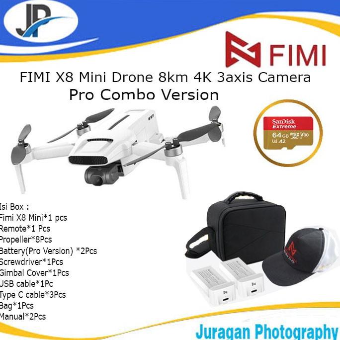 Jual Fimi X8 Mini Drone 8Km 4K 3Axis Camera - Pro Combo Version | Shopee Indonesia