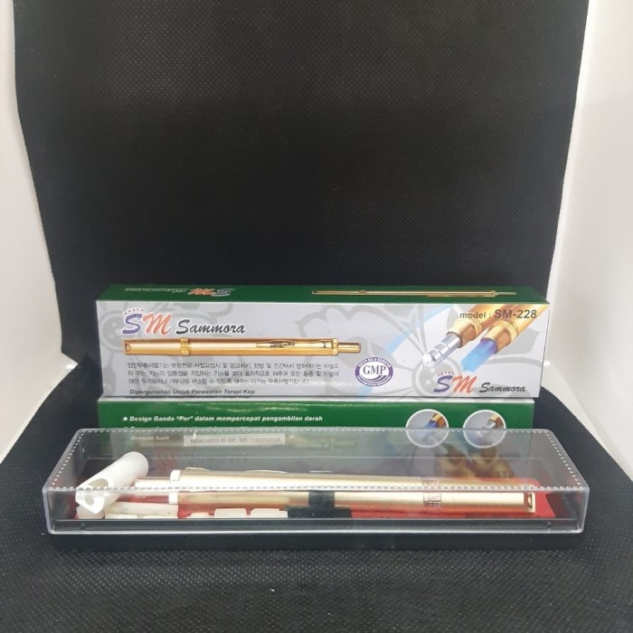 Jual pen lancing samora gold/pen bekam stenlis Erin MI | Shopee Indonesia