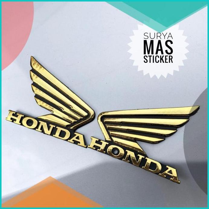 Jual sticker stiker emblem honda sayap wing badge 3d chrome 20JVLZ3 ...