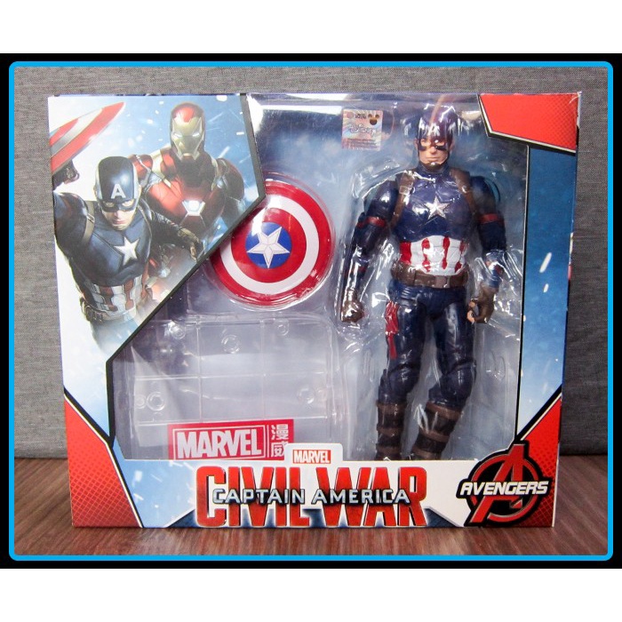Jual ZD Toys Original Marvel Avengers Civil War Captain America 1901-01 | Shopee Indonesia
