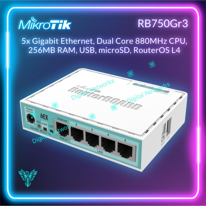 Jual Mikrotik RB750Gr3 Mikrotik 750Gr3 hEX Mikrotik 750 Gr3 | Shopee ...