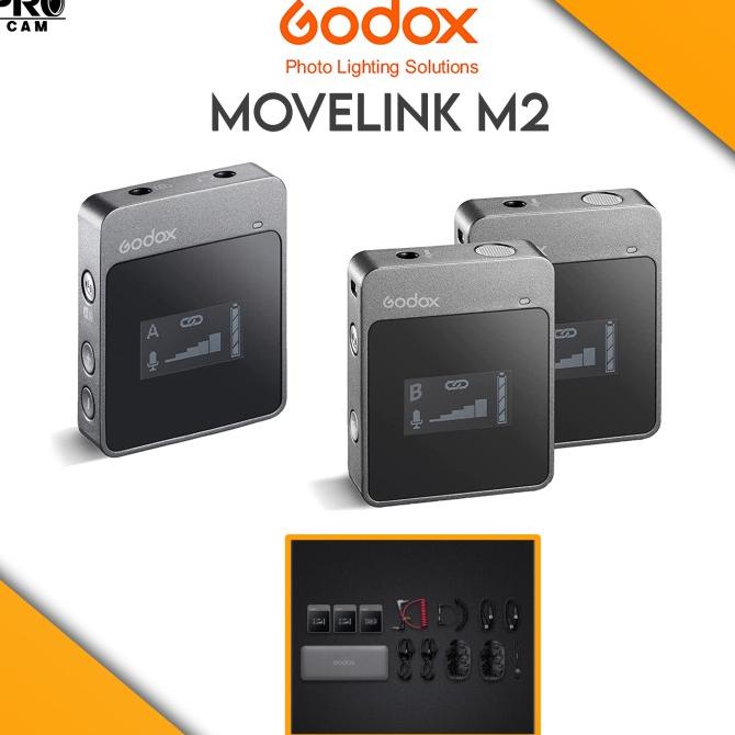 Jual Godox MoveLink M2 Dual Channel Wireless Microphone System | Shopee ...