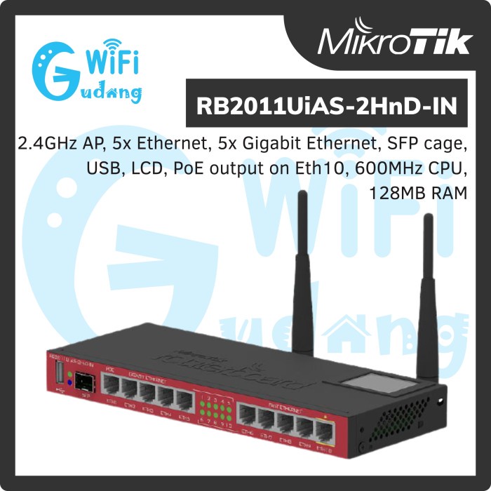 Jual Mikrotik Routerboard RB2011UiAS-2HnD-IN Wireless Router | Shopee ...