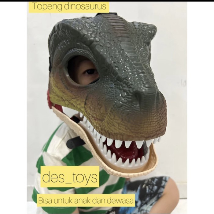 Jual Fit- Topeng Dinosaurus T Rex Helmet Dino Trex Mask Dewasa Dan Anak ...