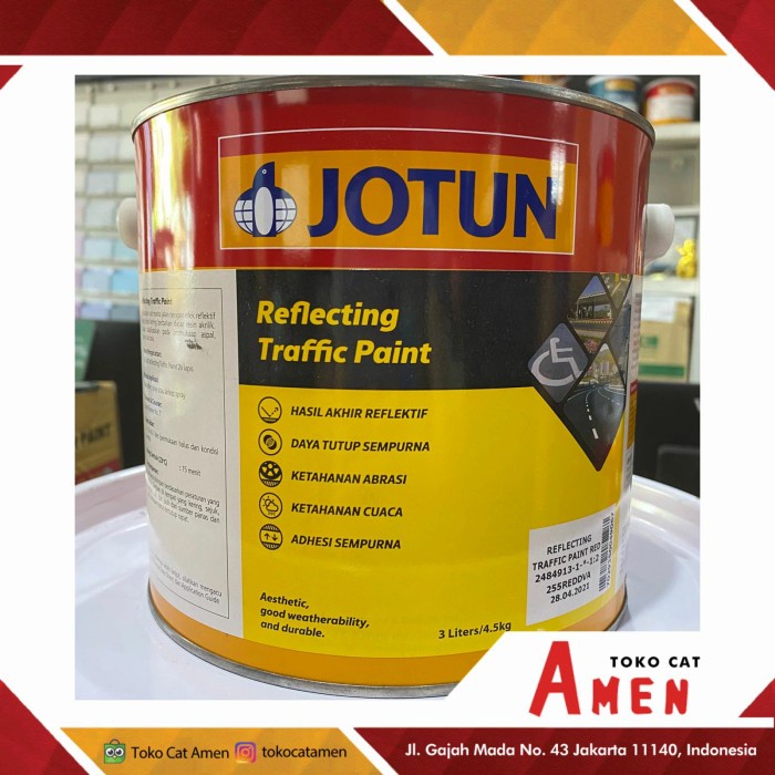 Jual JOTUN REFLECTING TRAFFIC PAINT 3LT / CAT MARKA JALAN | Shopee ...