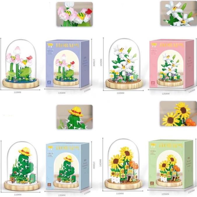 Jual diy flowers bricks pajangan bunga diy balok legoo flower microo ...