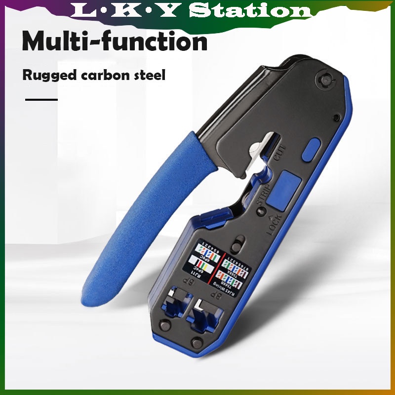 Jual Crimping Tool RJ45 Crimper Hand Network Tools Pliers RJ12 Cat5 ...