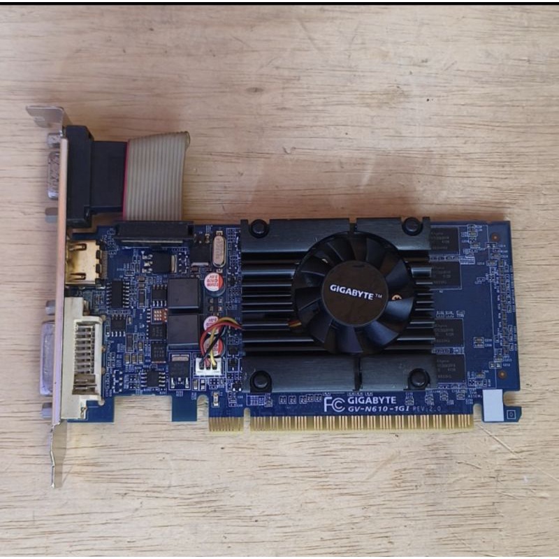Jual VGA GIGABYTE NVIDIA GT 610 1GB DDR3, HDMI-DVI-VGA | Shopee Indonesia