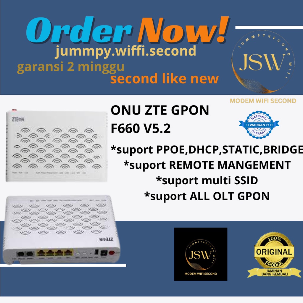 Jual ROUTER/MODEM MURAH ONT ONU ZTE GPON DAN EPON (F460V6, ,F660V5,F450V2,F477V2,XPON GS3101 ...