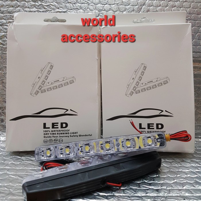 Jual Cod Lampu Led Drl 6 Titik Putih Buat Tanduk Bemper Atau Bemper ...