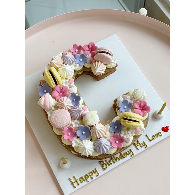 Jual New Letter Cake / Macaron Cake / Ulang Tahun / Cookies Tart / Kue ...