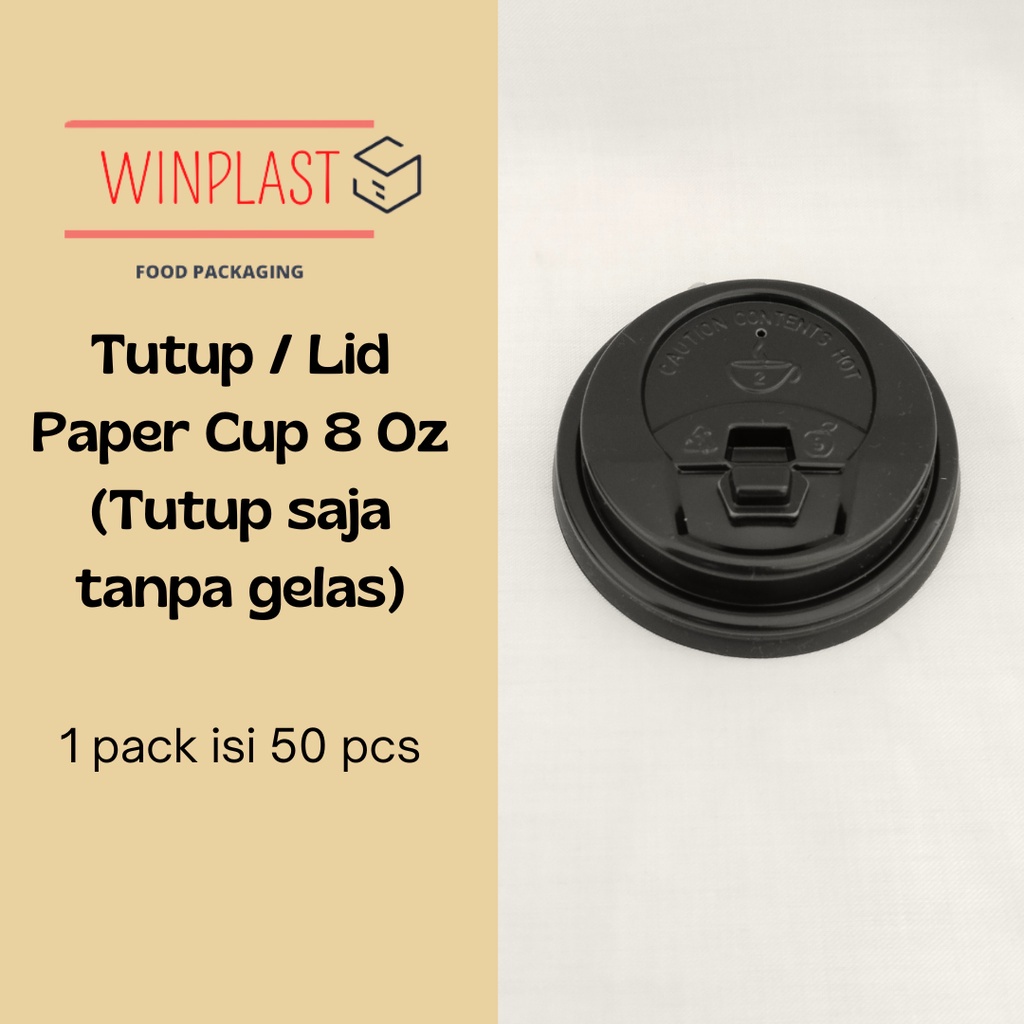 Jual Tutup / Lid Gelas Kertas / Paper Cup 8 Oz isi 50 pcs | Shopee Indonesia