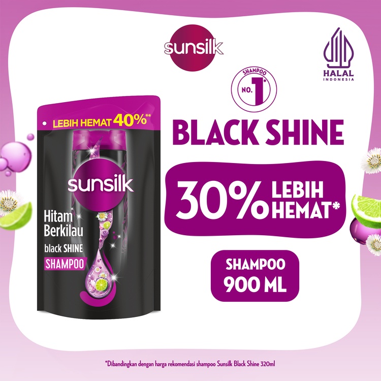 Jual Sunsilk Shampoo Rambut Hitam Berkilau Black Shine Activ-Infusion ...