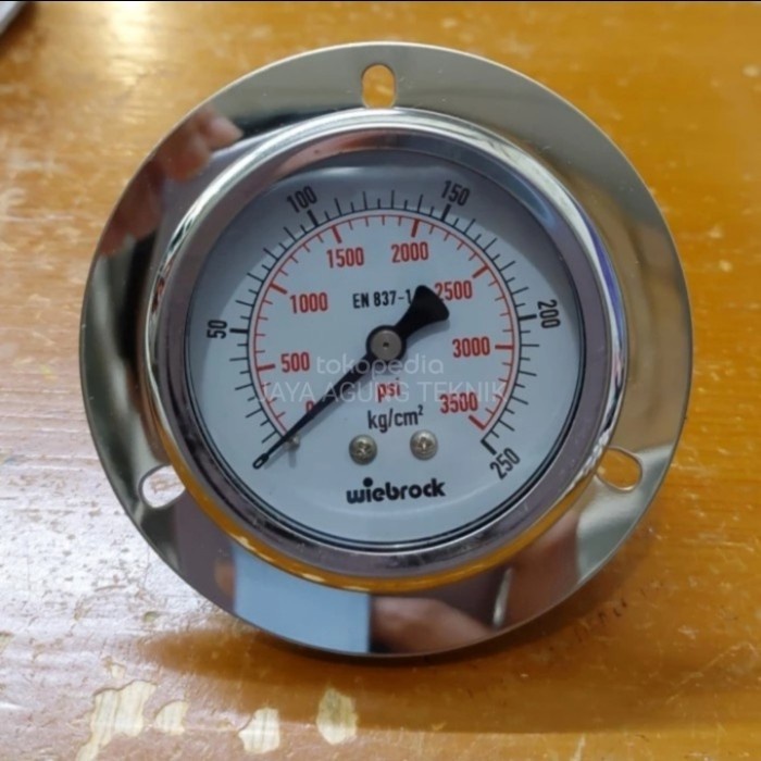 Jual Wiebrock Pressure Gauge 2 1/2 Inch 0-250 Bar / 3500 Psi Model ...