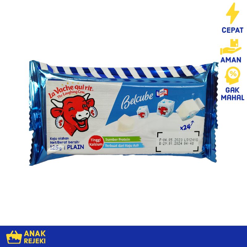 Jual Belcube Cheese Keju The Laughing Cow Plain 125gr - Mpasi 24cube ...