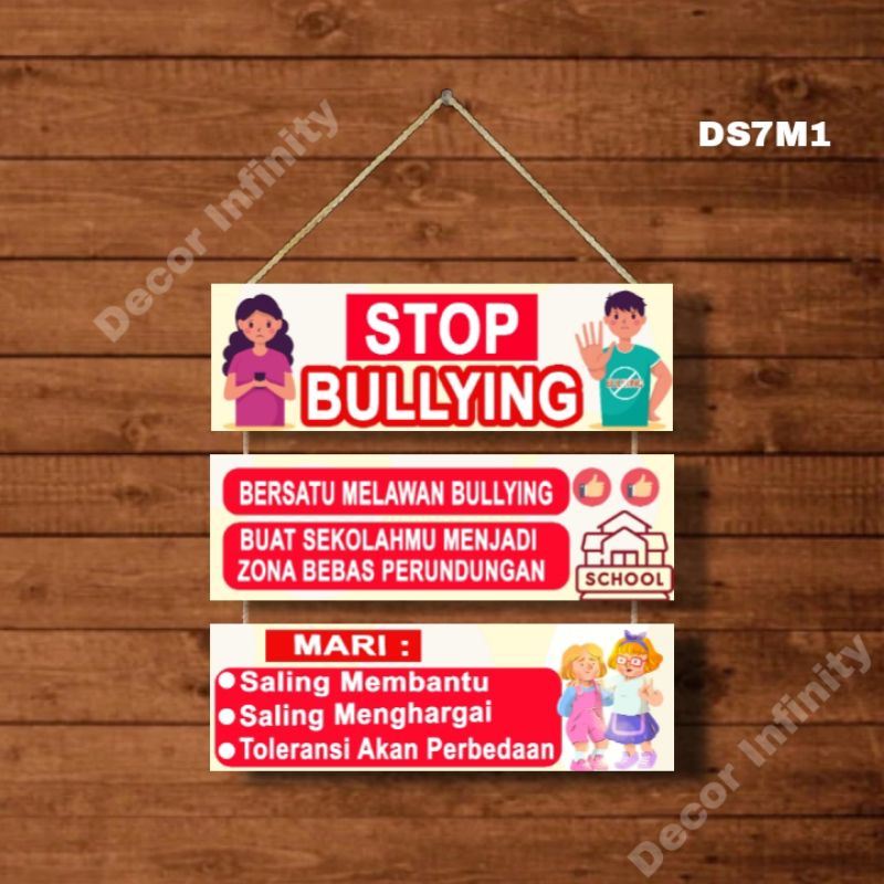 Jual Decor Infinity 30x30cm - Stop Bullying 3 Susun Hiasan Pajangan Dinding Sekolah Edukatif ...