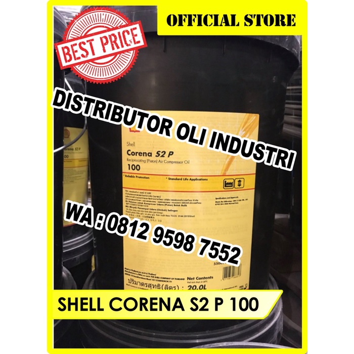 Jual Shell Corena S2 P 100 Kompressor Piston - 20 Liter - | Shopee ...