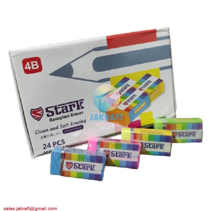 Jual Penghapus Pensil Warna Stark St86-E Color Eraser Soft Clean Dust ...