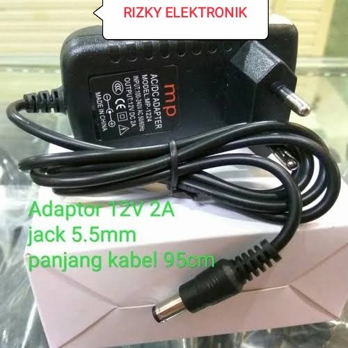Jual Power Adaptor Adapter Cctv Dvr Router Modem 12V 2A + Lampu ...