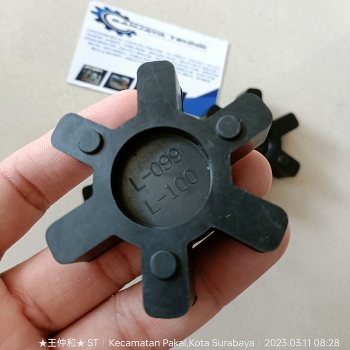 Jual Rubber Coupling L-100 Lokal Jaw Coupling Karet Coupling L 100 L099 ...