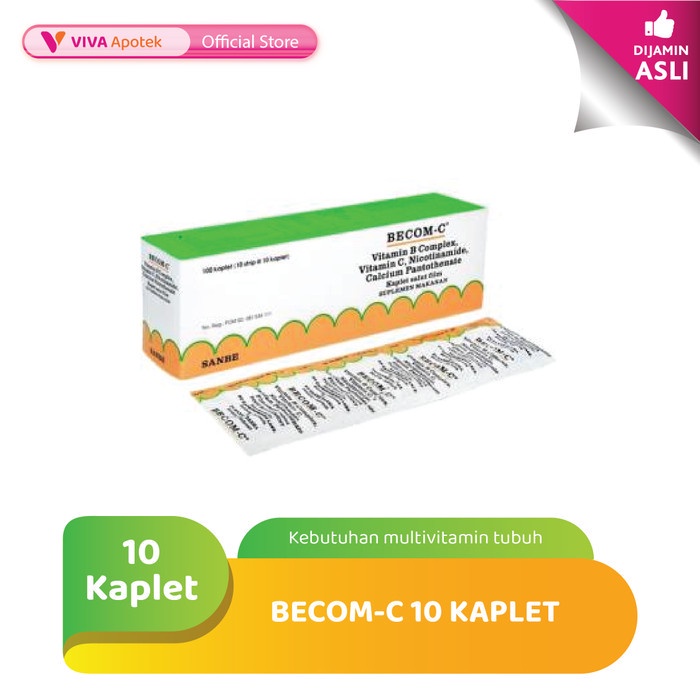 Jual Becom-C untuk Kebutuhan Multivitamin Tubuh (10 Kaplet) | Shopee ...
