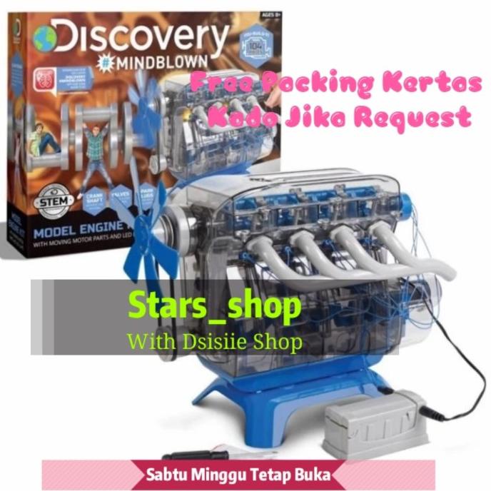 Jual Discovery Mindblown Model Engine Kit With Moving Motor Part Led ...